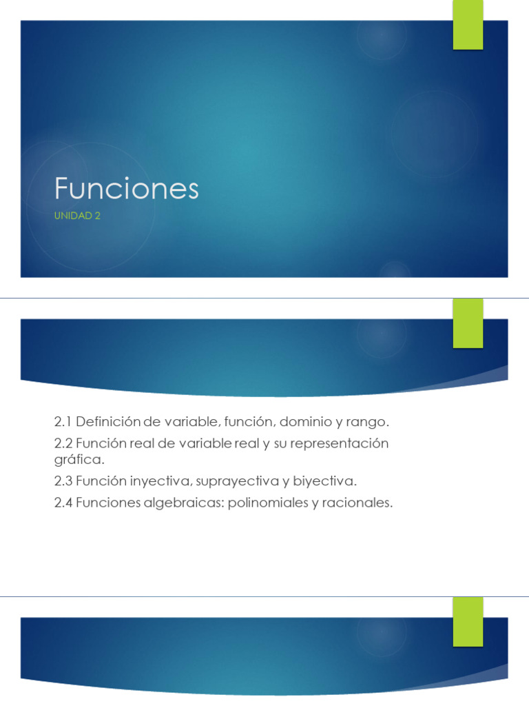 Unidad 2 Funciones | PDF | Función (Matemáticas) | Números
