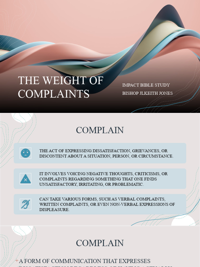 The Weight of Complaint | PDF | Aaron | Miriam