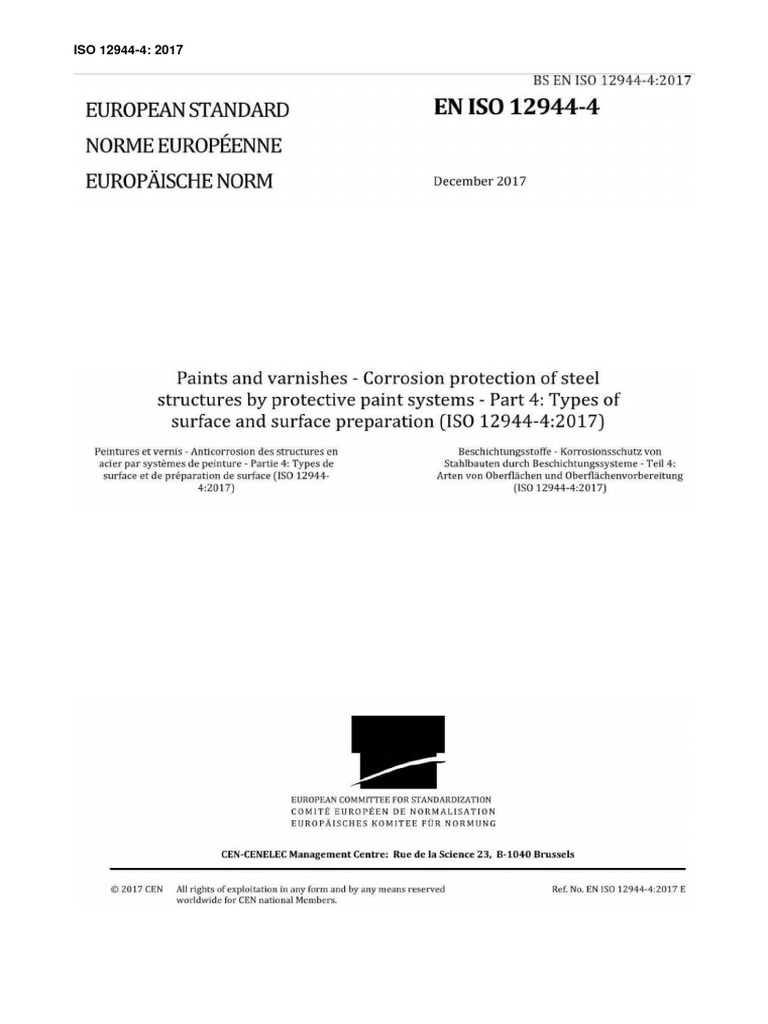 Norma ISO 12944-4: 2017 sobre superficies | PDF | Acero | Zinc