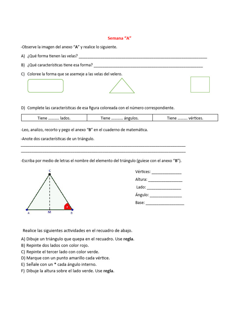 Material de Matemàtica 4 Año | PDF | Triángulo | Ángulo