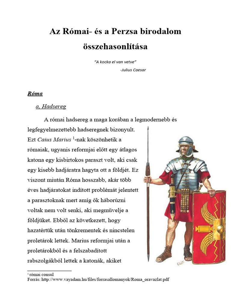 Az Római És Perzsa Birodalom Összehasonlítása | PDF