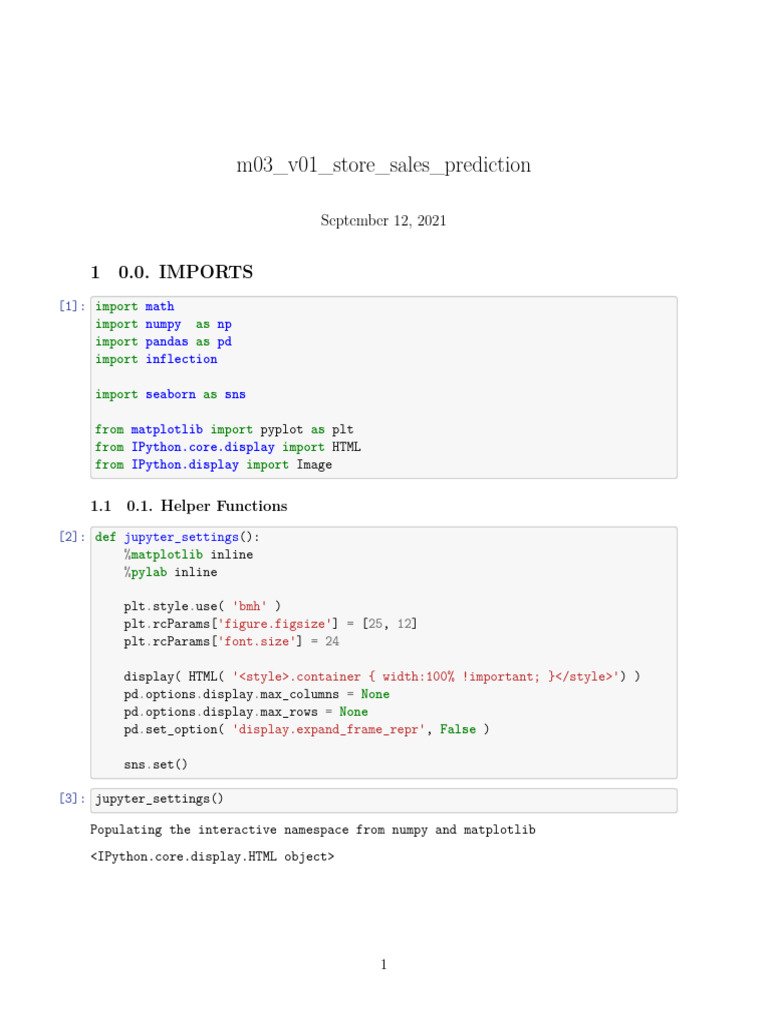 m03 v01 Store Sales Prediction | PDF | Computer Programming