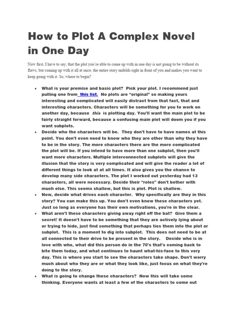 Plot A Novel | PDF | Plot (Narrative)