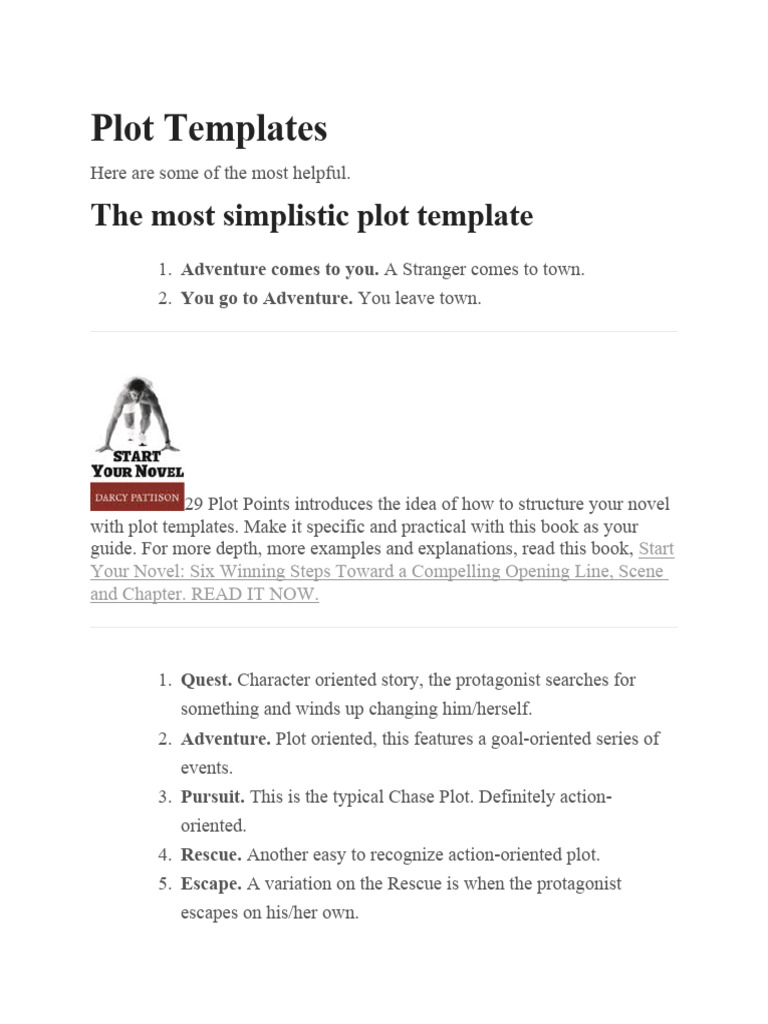 29 Plot Templates Pdf 