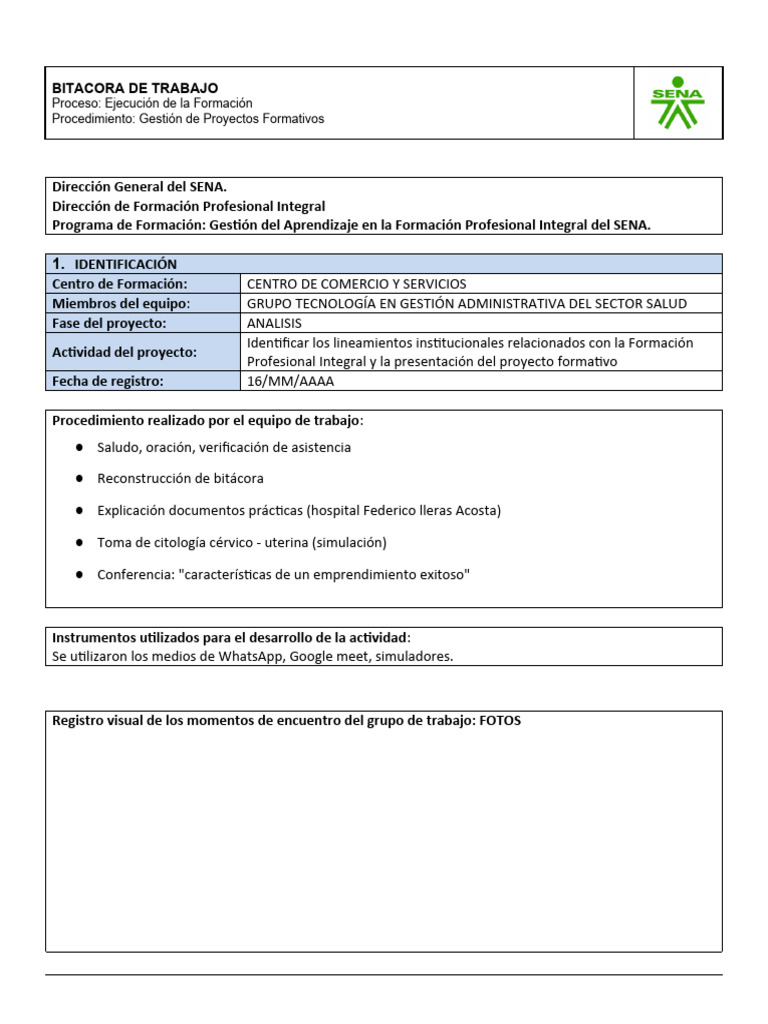 Cómo Elaborar Una Bitácora De Trabajo – CYCF
