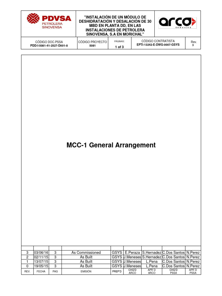 MCC-1 General Arrangement | PDF