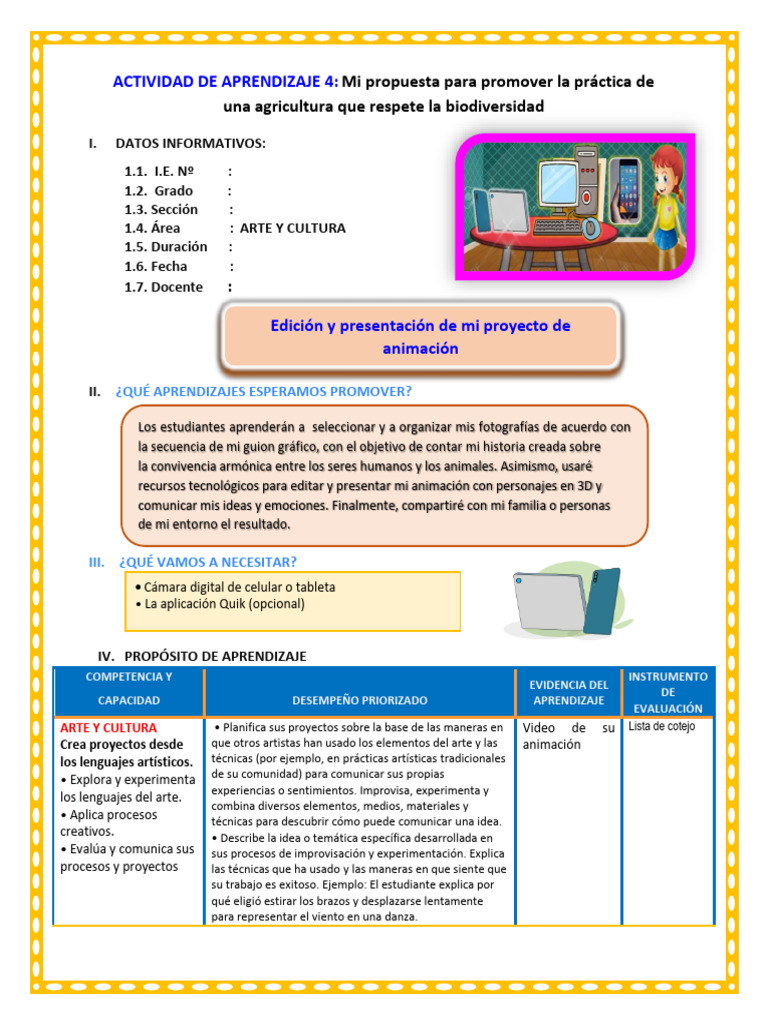 DIA 4 SESION DE APRENDIZAJE Edición y presentación de mi proyecto de animación | Descargar ...