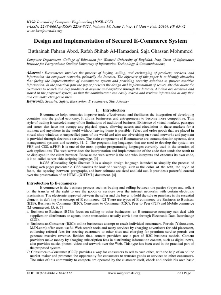 Design and Implementation of Secured E C | PDF | Computer Security | Security