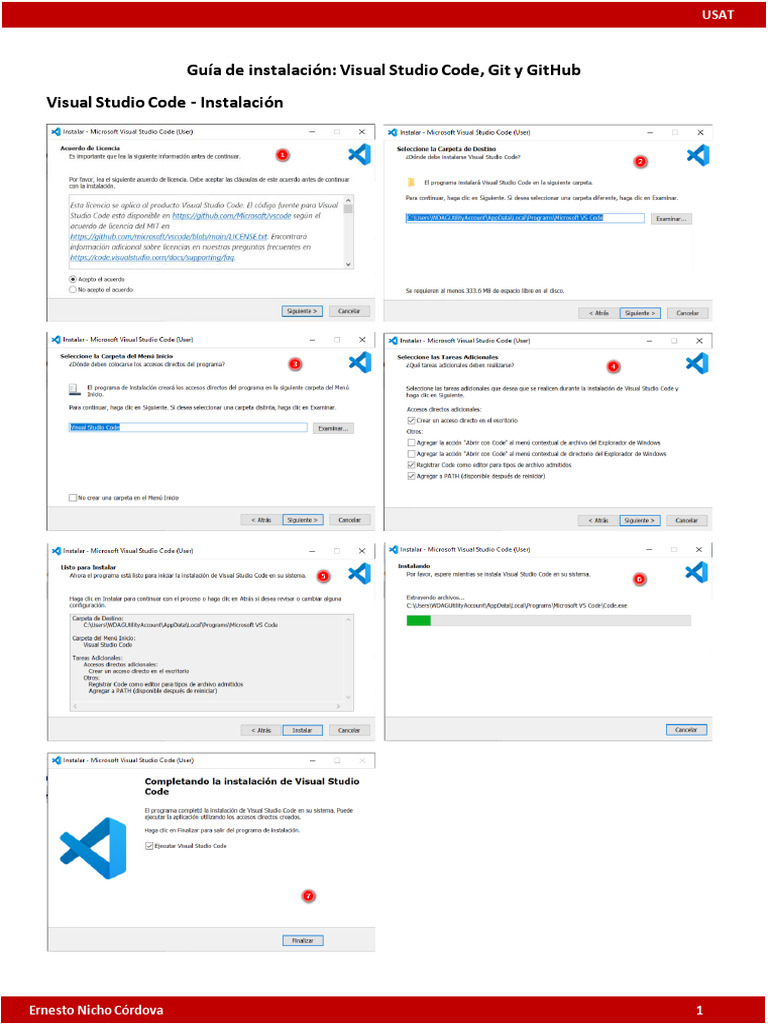 Instalando Visual Studio Code y Git en Windows | PDF | Archivo de computadora | Ingeniería de ...