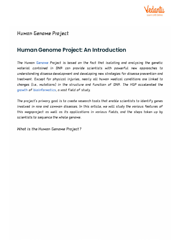 Human Genome Project | PDF
