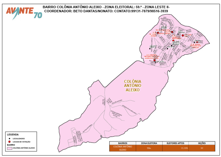 Mapa da Colônia Antônio Aleixo | PDF