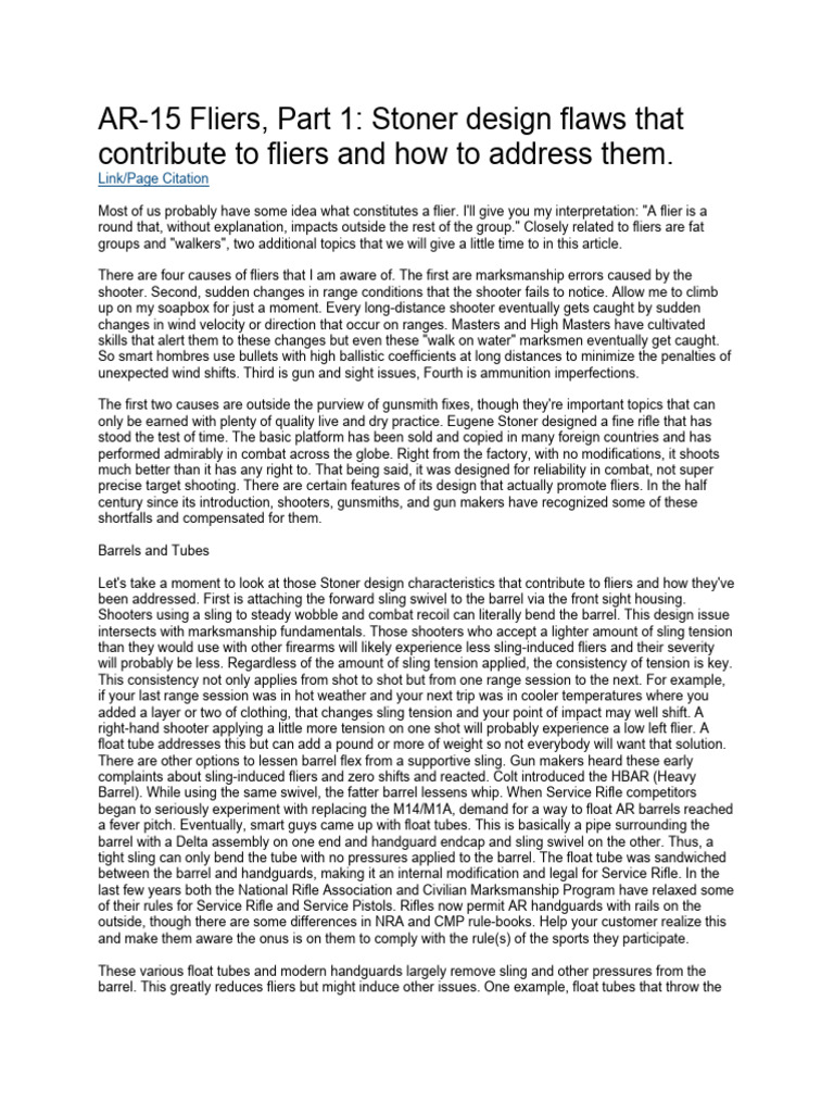 AR-15 Flyers part 1 | PDF | Gun Barrel | Rifle