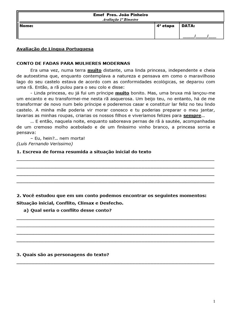 Prova Eja 1 Bim 2023 | PDF