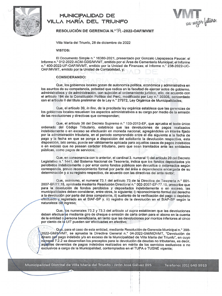 Gerencia 059-2022 Oafmvmt | PDF