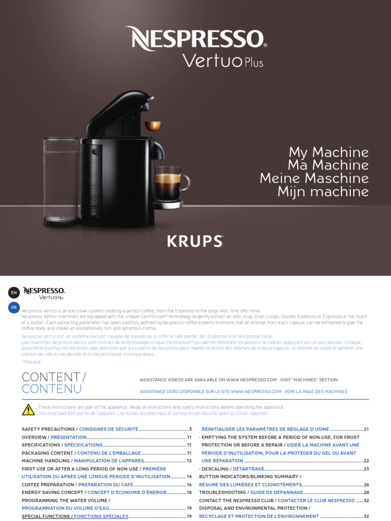 Nespresso Vertuo | PDF | Electrical Connector | Burn