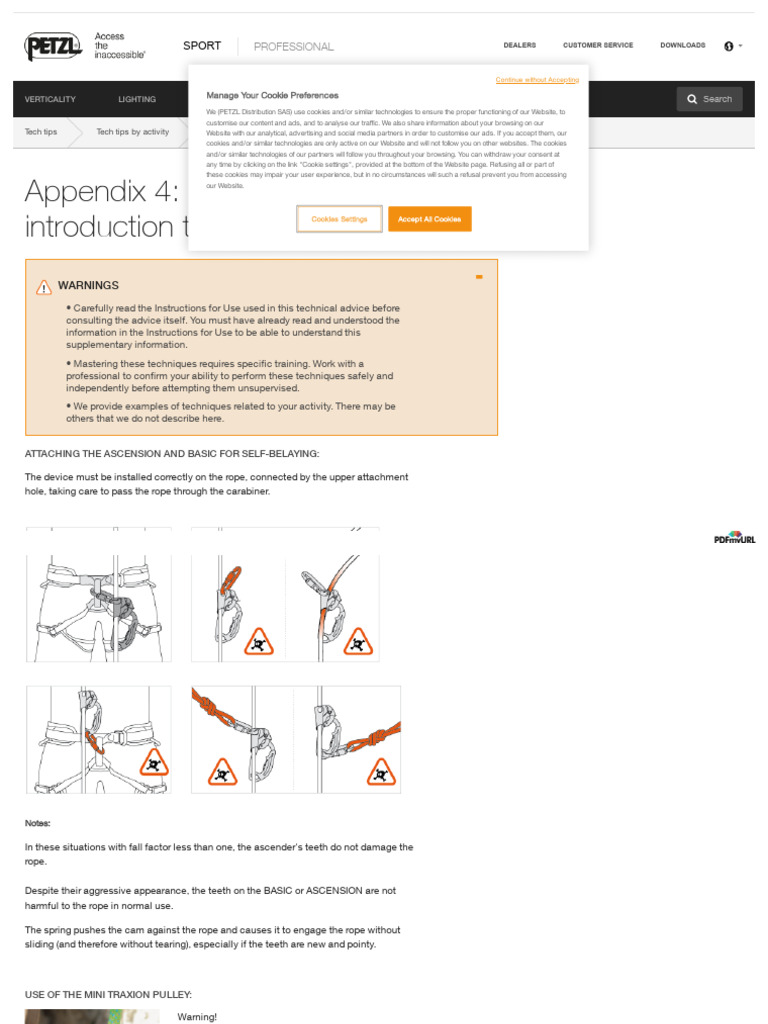 WWW - Petzl - Com - INT - en - Sport - Appendix 4 Precautions and Introduction To Risk Analysis ...