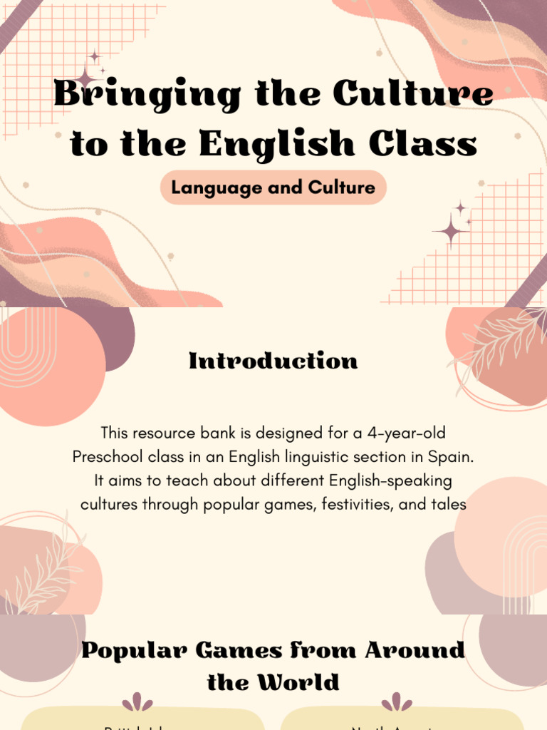 Bringing The Culture To The English Class | PDF | Multiculturalism ...