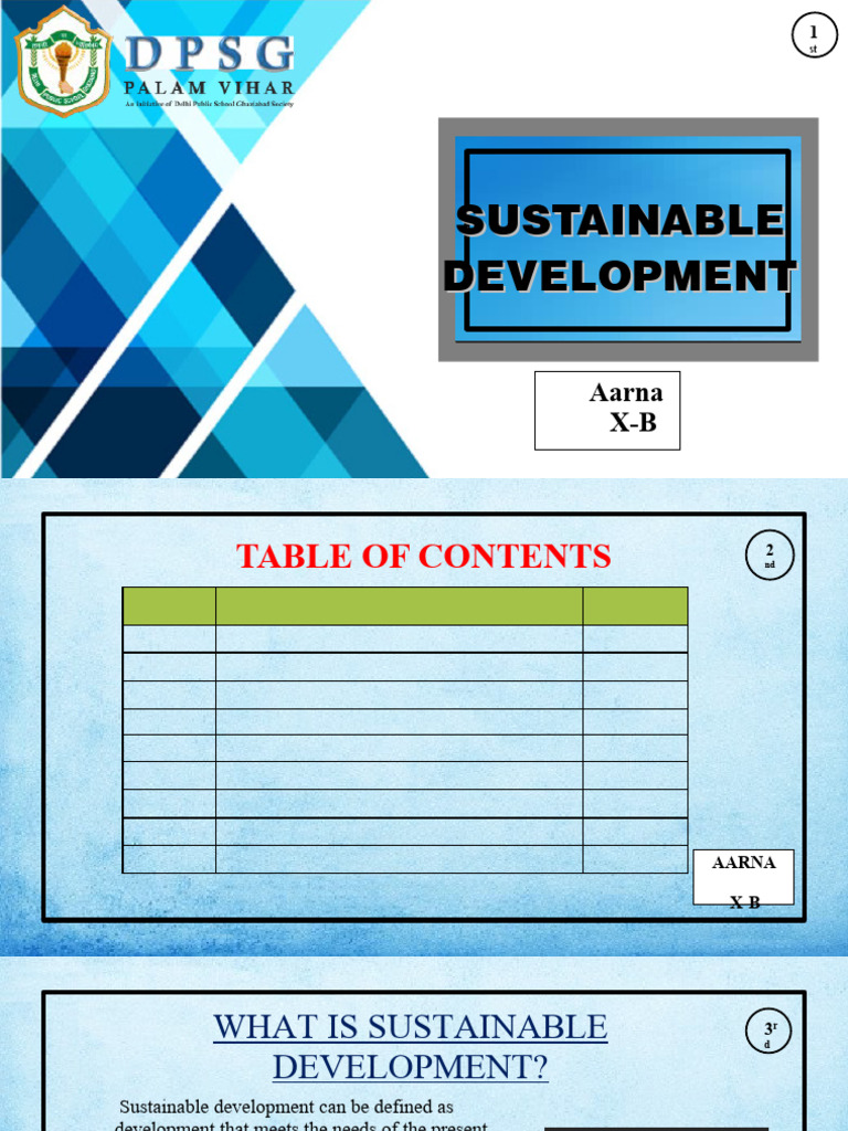 SST Project by Aarna | PDF | Sustainability | Sustainable Development