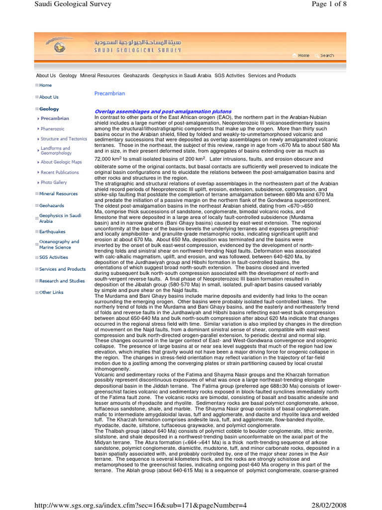 SGS - Overlap Assemblages and Post-Amalgamation Plutons | PDF | Granite ...
