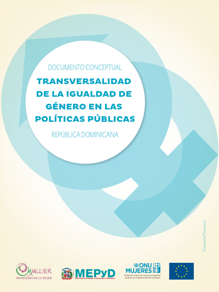 Documento Conceptual Transversalidad de La Igualdad de Gé | PDF | Estudios de género | Igualdad ...