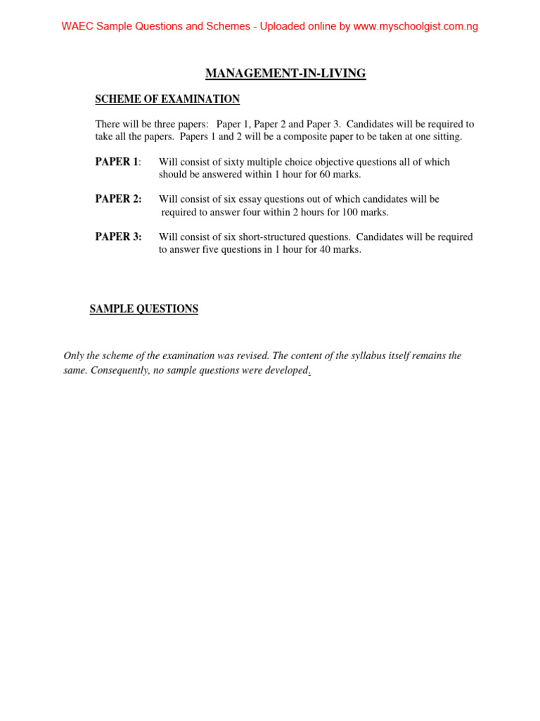 Management in Living | PDF | Science & Mathematics