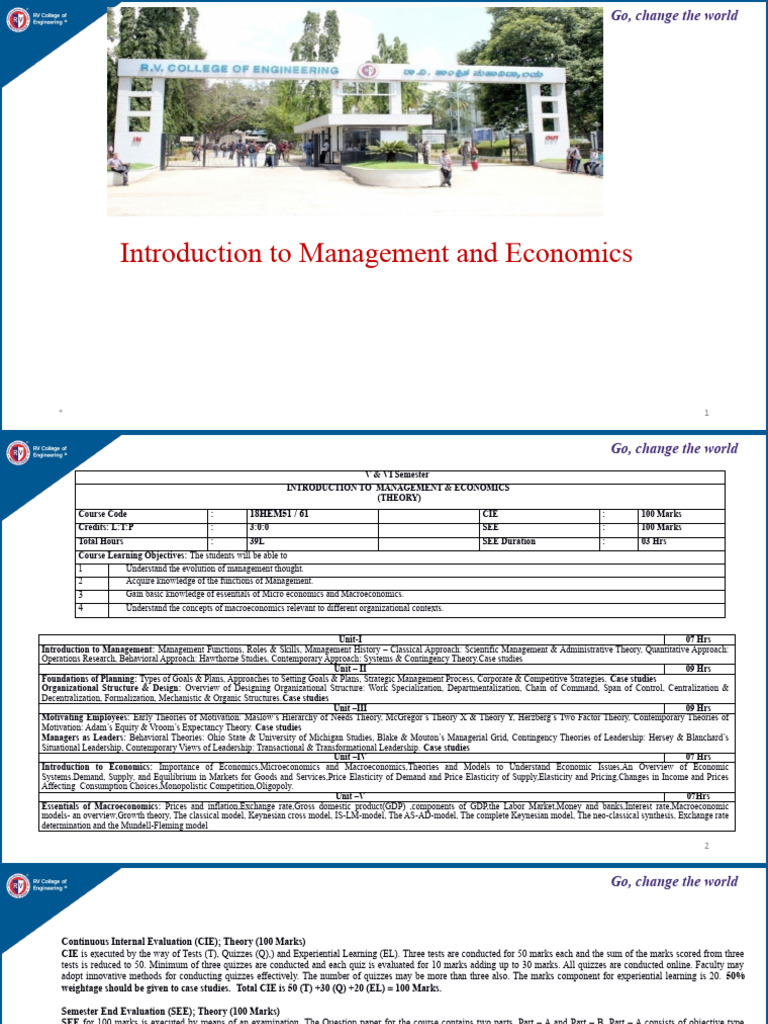 Introduction To Management | PDF | System | Economics