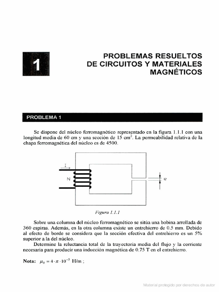 Ejercicios Resueltos de Circ. Magneticos y Transformadores | PDF