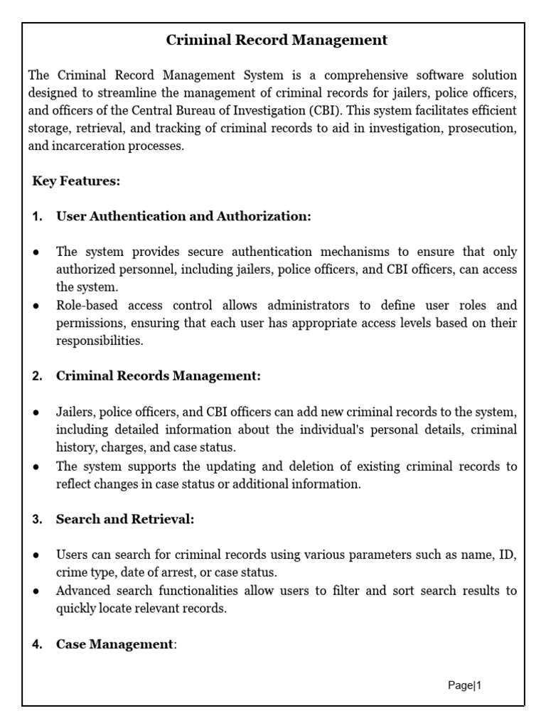 Criminal Record Management | PDF | Inheritance (Object Oriented Programming) | Class (Computer ...