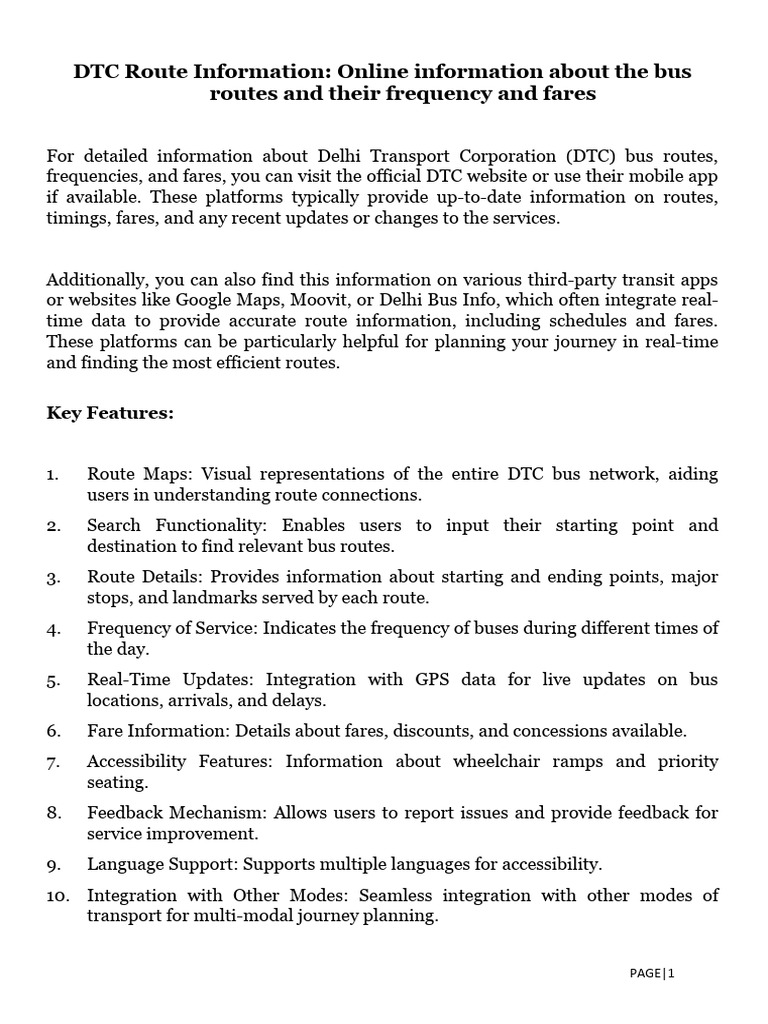 DTC Route Information | PDF | Databases | Information