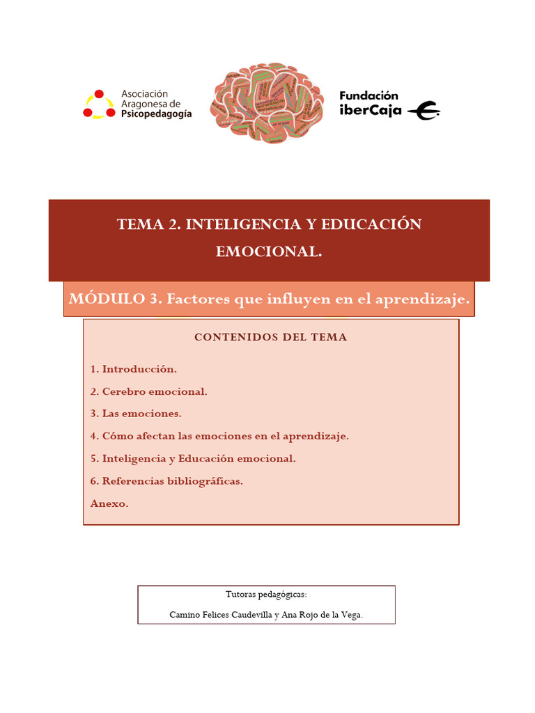 Tema 2-Modulo III | PDF | Las emociones | Aprendizaje