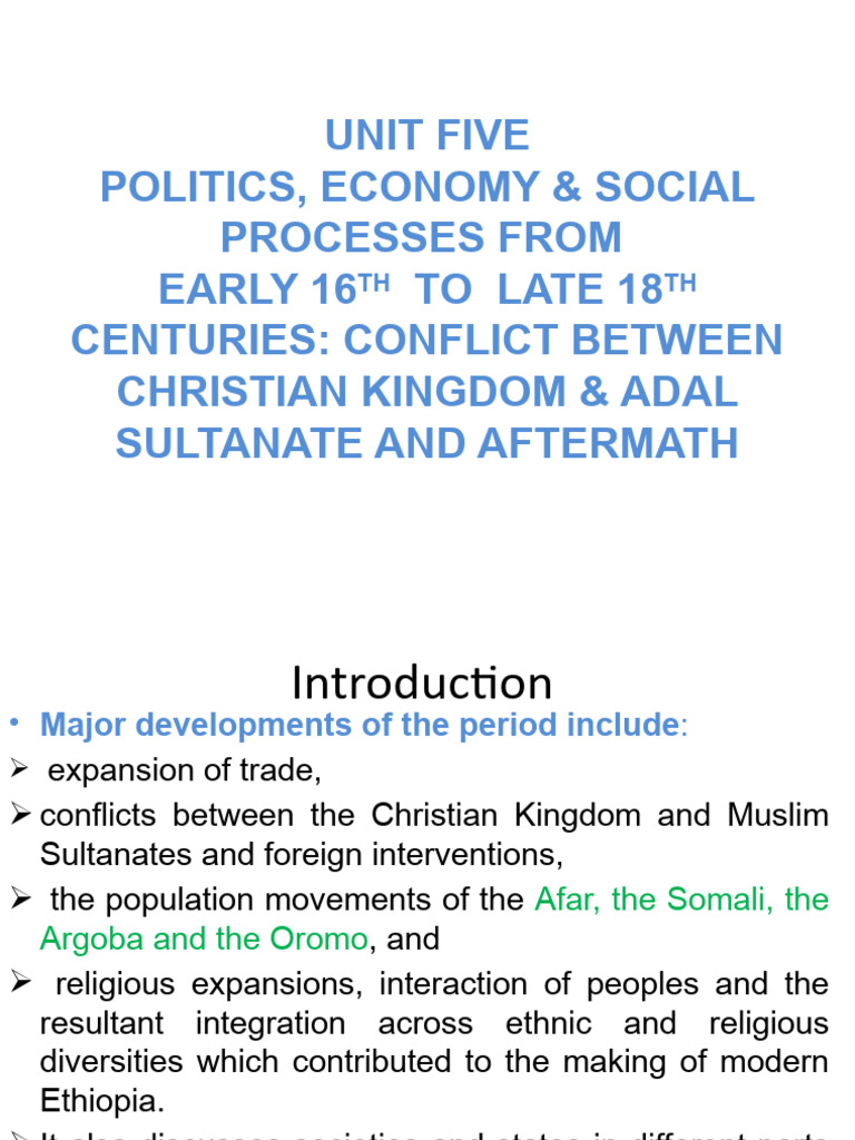 Christian-Adal Conflict 16th-18th Century | PDF | Ethiopia