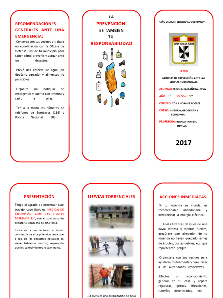 Triptico | PDF | Lluvia | Ciclones tropicales