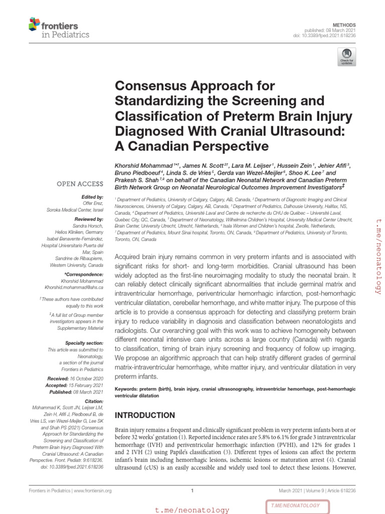 Consensus - Approach - For - Standardizing - The - Screening - and ...