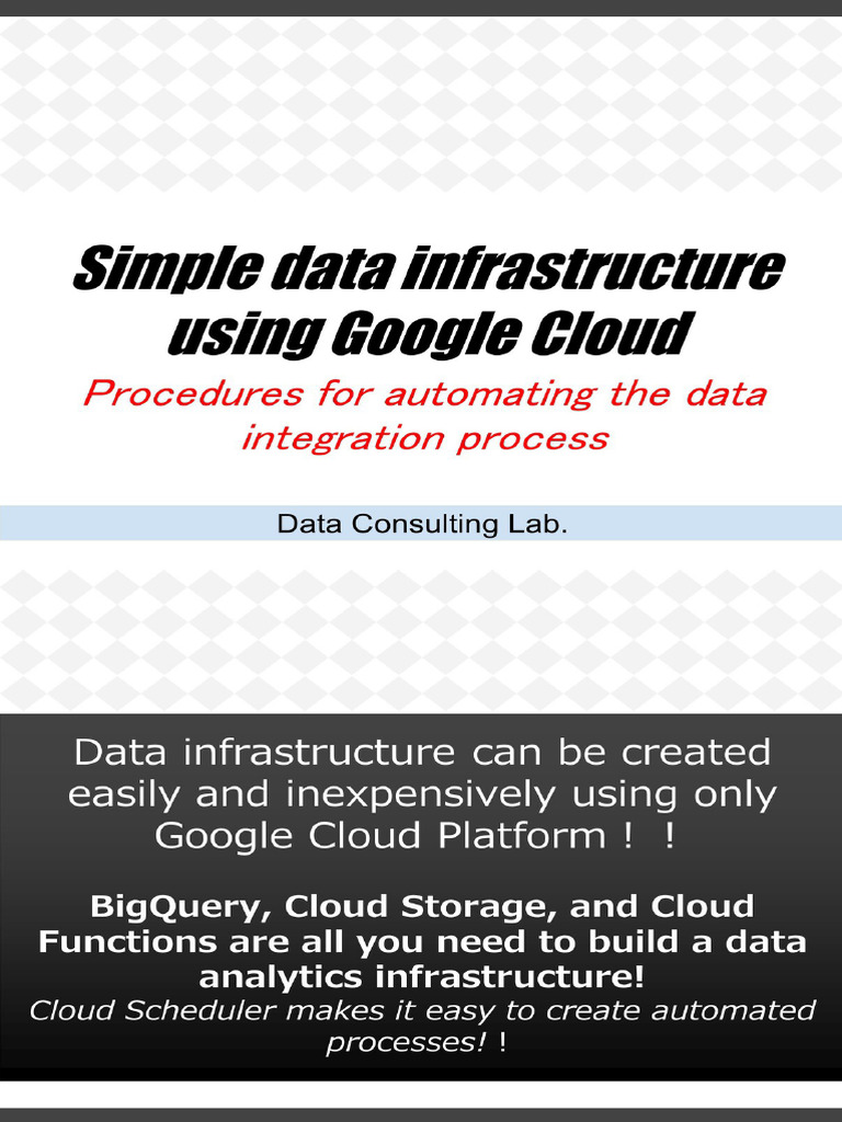Simple Data Infrastructure Using Google Cloud B09K5R1CW2 | PDF | Data ...