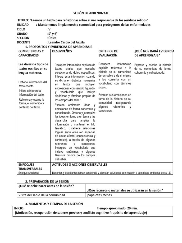 Sesión de Aprendizaje Historia de Mi Comunidad | PDF | Evaluación ... Sesión de Aprendizaje Historia de Mi Comunidad | PDF | Evaluación ...