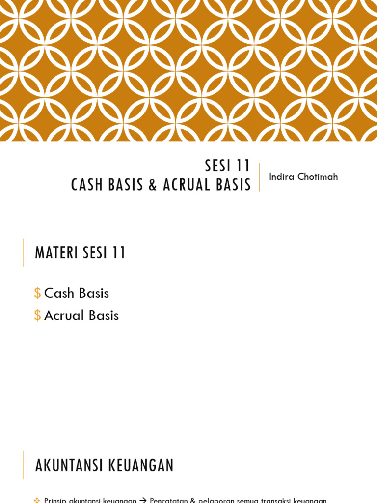 Cash Basis vs Accrual Basis Akuntansi | PDF