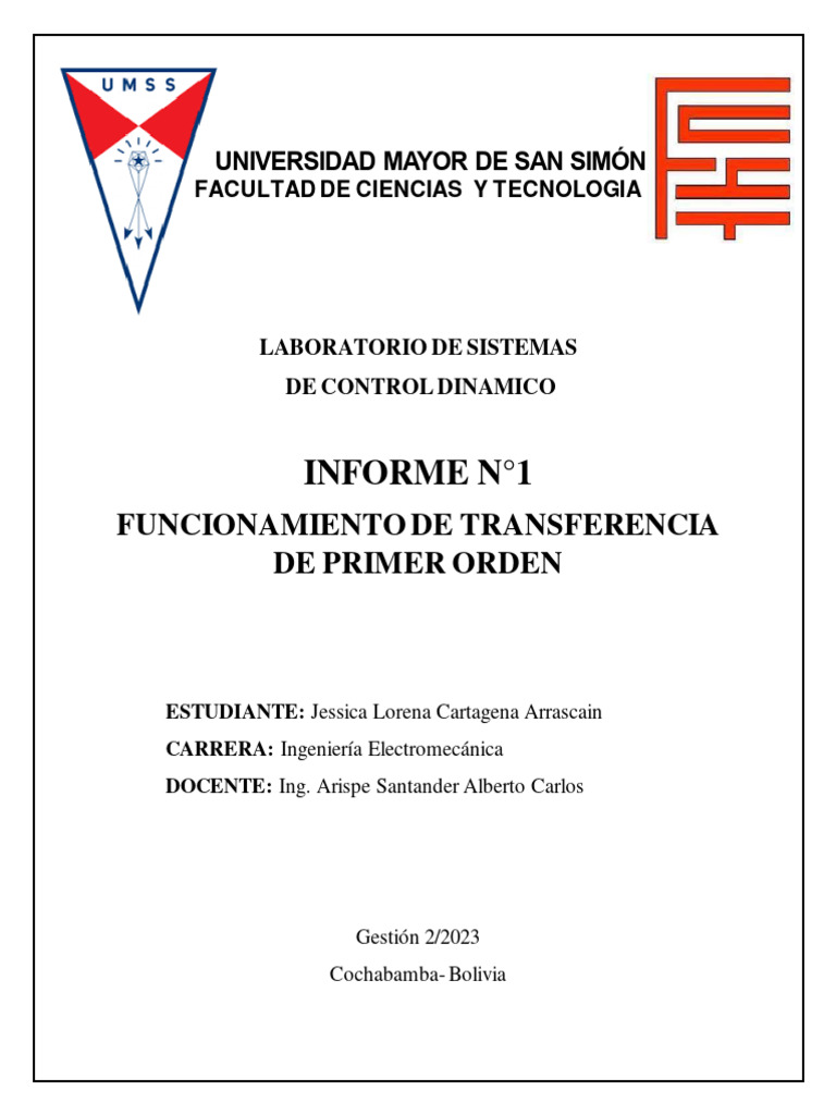 Informe 1 Control | PDF | Matemáticas | Matemáticas Aplicadas
