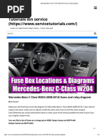 W203 Fuse Box Diagram and Details | PDF | Trunk (Car) | Headlamp