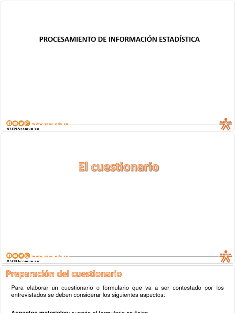 Presentacion Tema 3 y 4 | PDF | Metodología de encuesta | Cuestionario