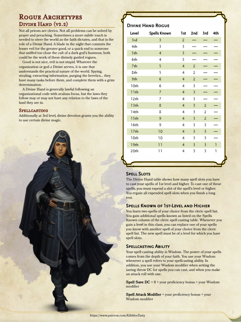 Divine Hand Rogue Archetype Guide | PDF
