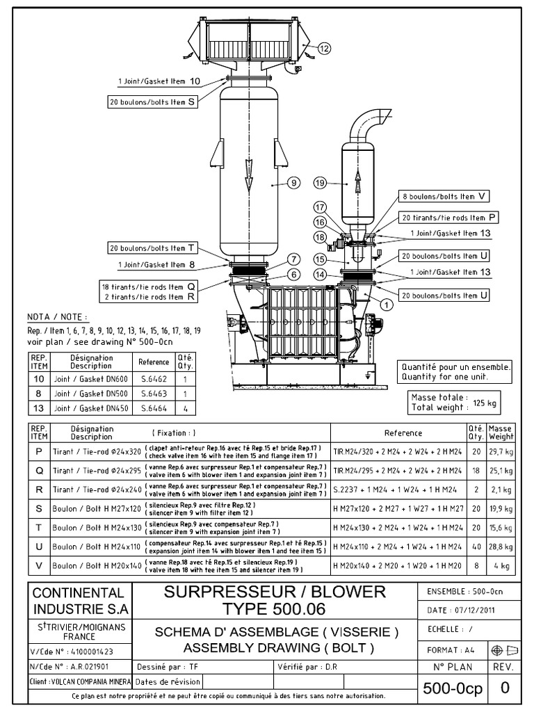 Assembly Drawing - 500-0cp Rev.0 | PDF