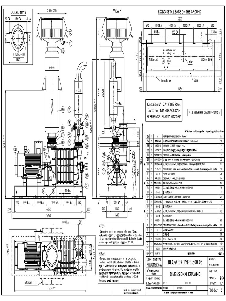 Dimensional Drawing 500 0cn Rev2 | PDF