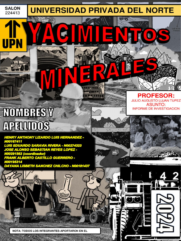 Trabajo Semana 2 Yacimiento Mineral | PDF | Minería | Cobre Trabajo Semana 2 Yacimiento Mineral | PDF | Minería | Cobre