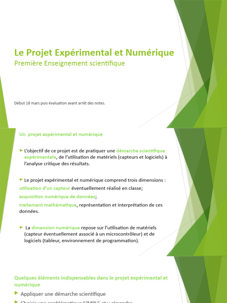 Diapo Présentation Projet 2024 | PDF | Méthode scientifique | Mathématiques