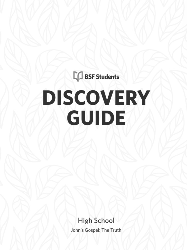 Discovery Guide: High School | PDF | Jesus | Gospel Of John