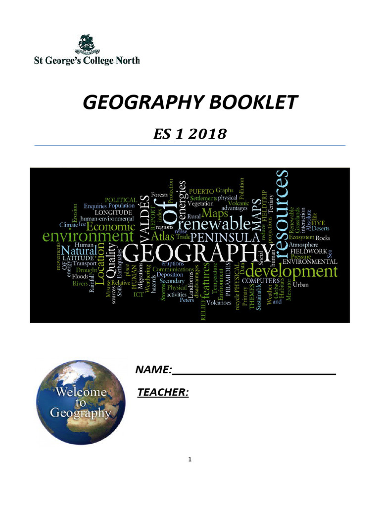 Booklet Es1 SGN 2018 Geography | PDF | Sustainability | Nature