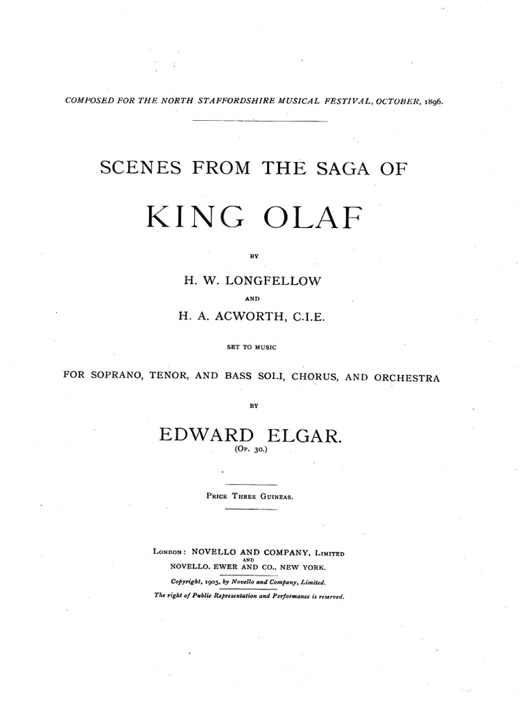 Elgar King Olaf Score | PDF
