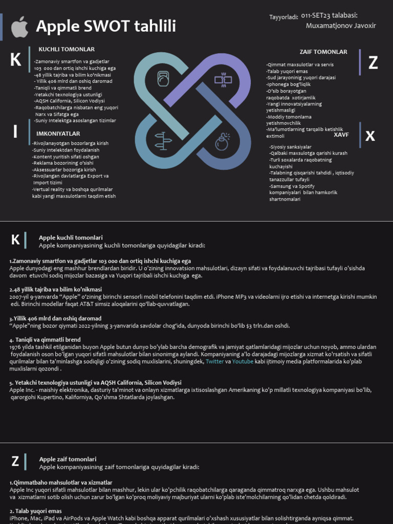 Apple Swot | PDF