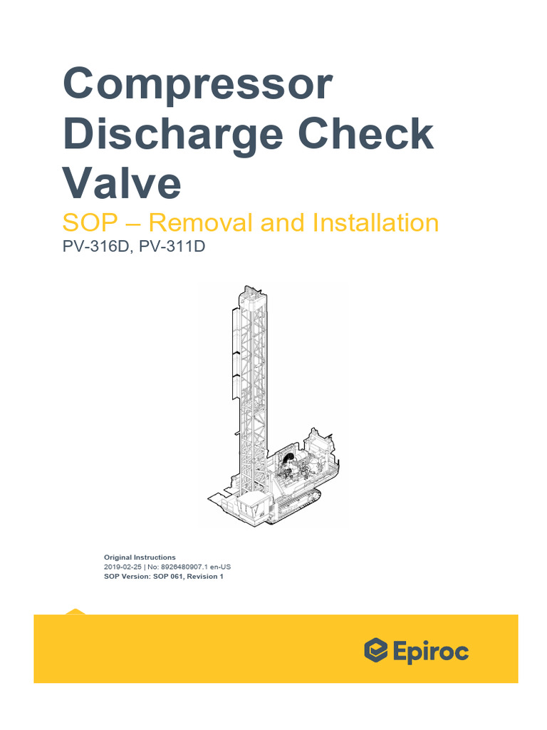 Compressor Discharge Valve SOP Guide | PDF | Personal Protective ...