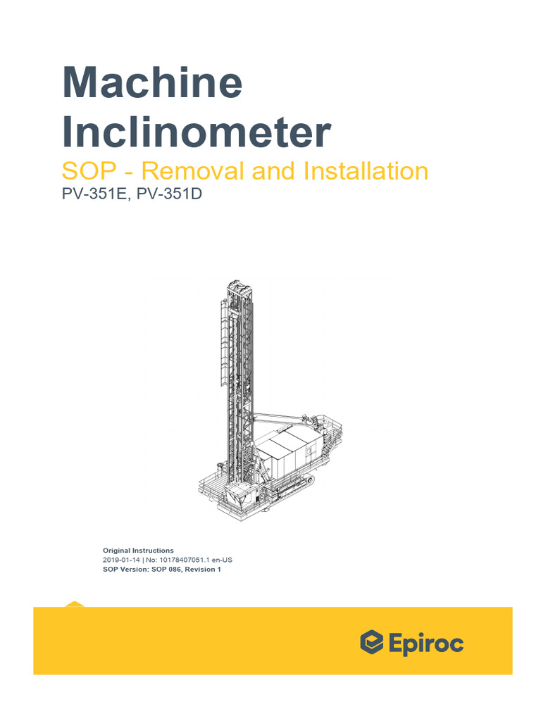 10178407051.1 en-US - PV-351 - SOP - Machine Inclinometer | PDF | Personal Protective Equipment ...